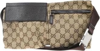 Gucci unisex, Pre-owned, Brun, Taille: ONE Size Sac Banane en Toile Pre-owned