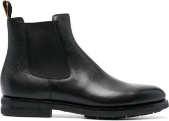 Santoni Homme, Chaussures, Noir, Taille: 41 1/2 EU Colin Chelsea Bottes