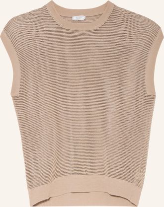 PESERICO Peserico Strickshirt Mit Leinen Und Glitzergarn beige