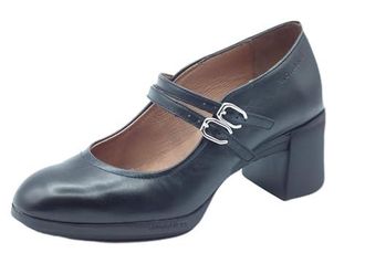 Wonders H-6703 ReGhost Iseo D&eacute;colt&eacute; pour femme en cuir avec talon moyen, Noir, 39 EU