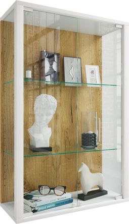 VCM Glasvitrine h&auml;ngend | Vitrine Glas mit ESG-Sicherheitsglas | Ma&szlig;e: H. 80 x B. 60 x T. 25 cm | H&auml;ngevitrine Glas | Modern und platzsparend | Glas Vitri