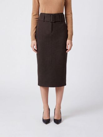 Patrizia Pepe Hoch taillierter Jersey-Bleistift-Midirock mit verstellbarem G&uuml;rtel