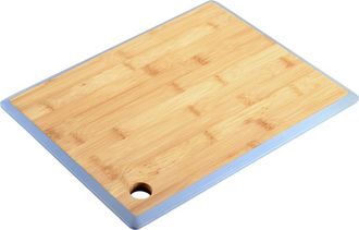 KESPER | Schneidbrett, Material: Bambus, Ma&szlig;e: 35 x 26 x 1,5 cm, Farbe: Braun, Blau | 58282