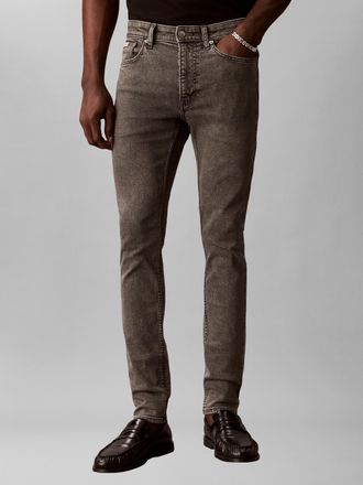 Calvin Klein Jeans Skinny-fit-Jeans CALVIN KLEIN JEANS SKINNY, Herren, Gr. 33, L&auml;nge 30, grau (light oyster), Denim/Jeans, Obermaterial: 80% Baumwolle, 12% Polyester, 6%