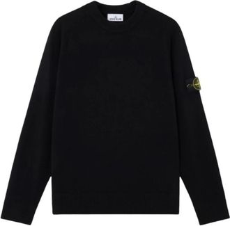 Stone Island Homme, Sweatshirts et sweats à capuche, Noir, Taille: M Pull ras du cou avec manches raglan et finitions côtelées