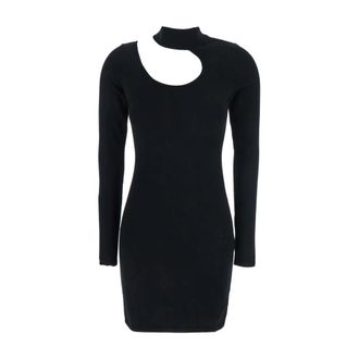 Federica Tosi Schwarzes Kurzes Viskosekleid - - Dresses - Damen - Schwarzk - M