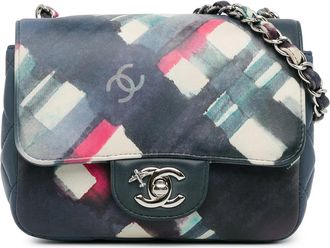 Chanel Hobo Bags - Mini Square Classic Airlines Printed Lambskin Sing - Gr. unisize - in Blau - f&uuml;r Damen