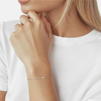 Glanzst&uuml;cke M&uuml;nchen Armband - Sterling Silber Armband Herz - Gr. ONESIZE - in Silber - f&uuml;r Damen