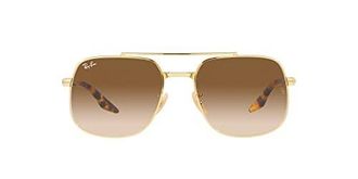 Ray-Ban 0RB3699 Lunettes, Gold/Light Brown Shaded, 56 Unisexe-Adulte, Gold/Light Brown Shaded