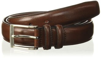 Perry Ellis Herren Hc Gefr&auml;stem Leder, Gen&auml;ht, Zwei Schlaufen, Antik-silberschnalle, 3,8 cm Breit (Erh&auml;ltlich in Big & Tall) G&uuml;rtel, Schokoladenbraun, 56