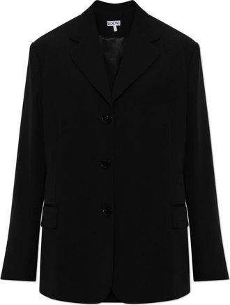 Loewe Wollblazer mit offenen Revers - - Jackets - Damen - Schwarzk - XS
