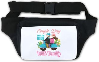 Generic Couple Day Enjoy The Ride with Beauty Gürteltasche, Weiß