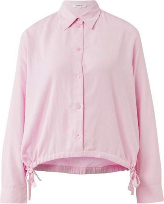 s.Oliver Langarmbluse Bluse Flie&szlig;ende Bluse mit Schleifen-Detail