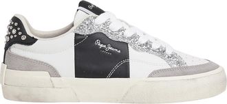 Pepe Jeans London Damen Milan Court W Sneak, Grau, Silber, Grau, 37 EU