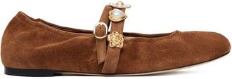 Stuart Weitzman Ballerinas Socharming Mary Jane SN125 Braun