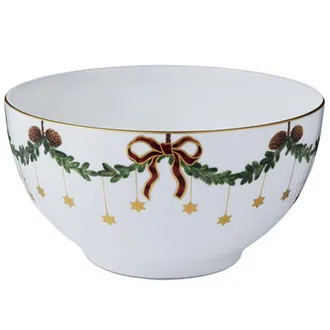 ROYAL COPENHAGEN Star Weihnachts-Servierschale mit geriffeltem Sternenmuster