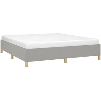 vidaXL Cadre de lit sans matelas gris clair 160x200 cm tissu Vidaxl