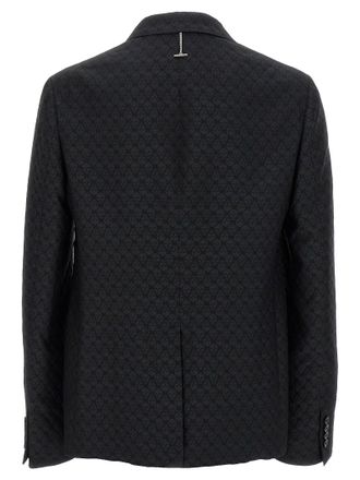 Alexander McQueen Skull Jacquard Blazer - Black