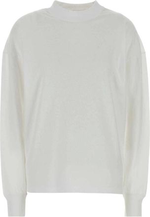 The Row Femme, Sweatshirts et sweats &agrave; capuche, Blanc, Taille: 38 FR Fine Knit Long Sleeve Top