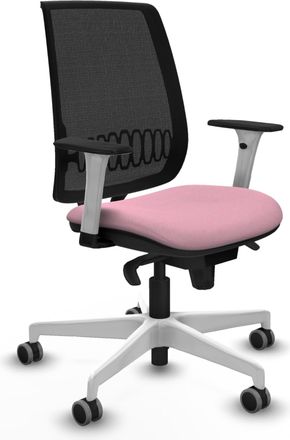 Piqueras y Crespo Computerstuhl Rosa Alares mit wei&szlig;en und schwarzen Armlehnen, h&ouml;henverstellbare Lendenwirbelst&uuml;tze, ausgestattet mit 5 Positionen und injiziertem Scha