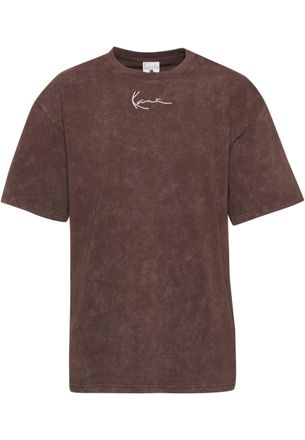 Karl Kani Herren KM234-021-1 KK Small Signature Washed Heavy Jersey Landscape Tee Brown, XS