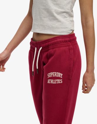 Superdry Athletic essentials jogging flare taille basse en rouge bordeaux