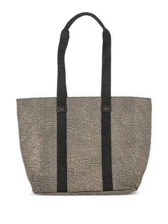Borbonese Tote Bag mit Logo-Muster - Nude
