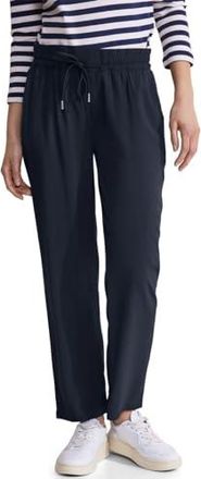 Street One A377201 Pantalon en Viscose, Bleu Foncé, 34W x 28L Femme