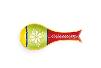 Excelsa Tex Mex Repose-cuillère en céramique Rouge, Vert, Jaune