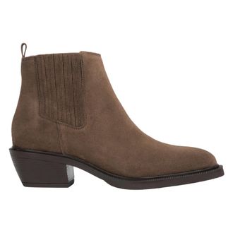 Estro & Luminara Cowboy Boots aus Veloursleder - - Shoes - Damen - Braun - 37 EU