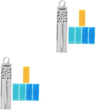 BESPORTBLE 2 Sätze Anhänger mit Ätherischen Öl Baumwollpads Kreativer Langlebiger Flakon Anhänger Kette für Aromatherapie Fans und Geschenkgelegenheiten Zufällig