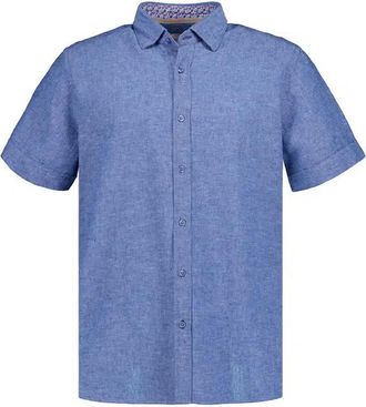 Fil Noir Herren Kurzarmhemd blau