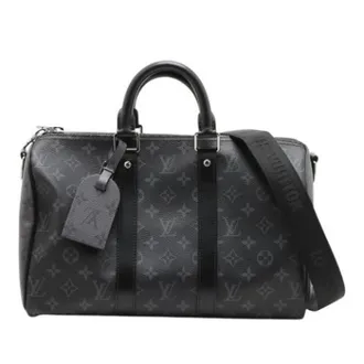 Louis Vuitton unisex, Pre-owned, Noir, Taille: ONE Size Pre-owned Keepall Bandouliere 35