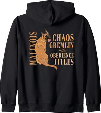 Creativemotions Belgischer Malinois - Chaos Gremlin mit Gehorsamkeitstiteln Kapuzenjacke