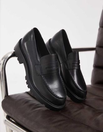 Vagabond Shoemakers Kenova mocassins chunky en cuir noir