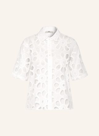 0039 Italy 0039 Italy Hemdbluse Aus Lochspitze weiss