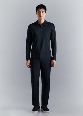 Mango Polo comfort stretch Coolmax bleu marine - Homme - XXL - MANGO MAN