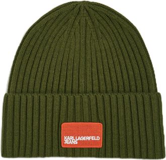 Karl Lagerfeld Karl Lagerfeld Jeans, Herren, Umgeschlagene M&uuml;tze, Gr&uuml;n, One Size