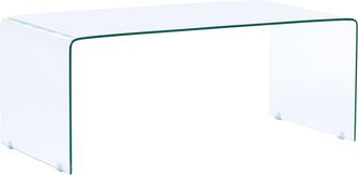 Beliani Minimalistischer Couchtisch transparent Glas Kendall