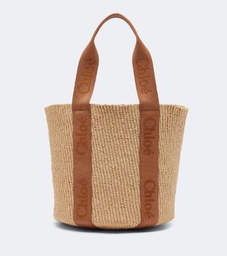 Chlo&eacute; Chlo&eacute; Sac seau Woody Large en raphia