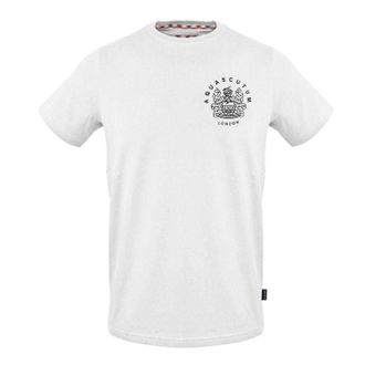 Aquascutum T-Shirt f&uuml;r Herren, Rundhalsausschnitt, Regul&auml;r (Wei&szlig;)