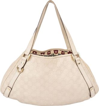 Gucci Crossbody Bags - Gucci Leather GG Abbey Handbag - Gr. unisize - in Wei&szlig; - f&uuml;r Damen