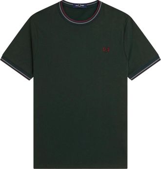 Fred Perry Homme, Tops, Vert, Taille: S T-Chemises