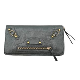 Balenciaga Portefeuille zipp&eacute; Continental City doccasion - Femme - Pre-owned - Gris - Taille: ONE Size