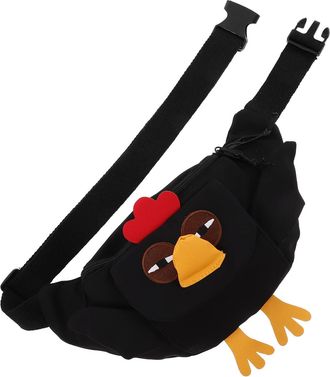 Hemobllo Stylische Kleine Ebene Motiv Bauchtasche Damen Brusttasche G&uuml;rteltasche aus Leichtem Material Schwarz Multifunktional als Umh&auml;ngetasche f&uuml;r Studenten 