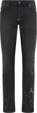 Philipp Plein Homme, Jeans, Noir, Taille: W38 Super Straight Cut Jeans Paint