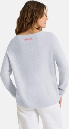 Lieblingsst&uuml;ck Rundhalspullover BiancaEP aus reiner Baumwolle, unifarbenes Design