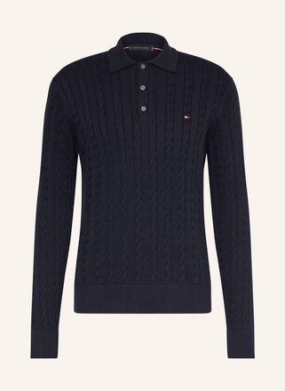 Tommy Hilfiger Strick-Poloshirt blau
