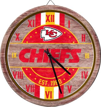 Foco Kansas City Chiefs NFL Barrel Wanduhr