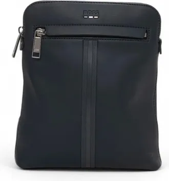 HUGO BOSS Homme, Sacs, Bleu, Taille: ONE Size Sac bandoulière avec logo frontal